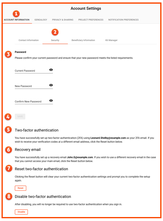 Security Tab – Help | FamilyTreeDNA